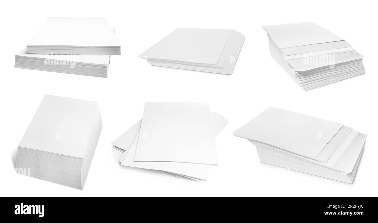 Set different paper sheets Black and White Stock Photos & Images - Alamy
