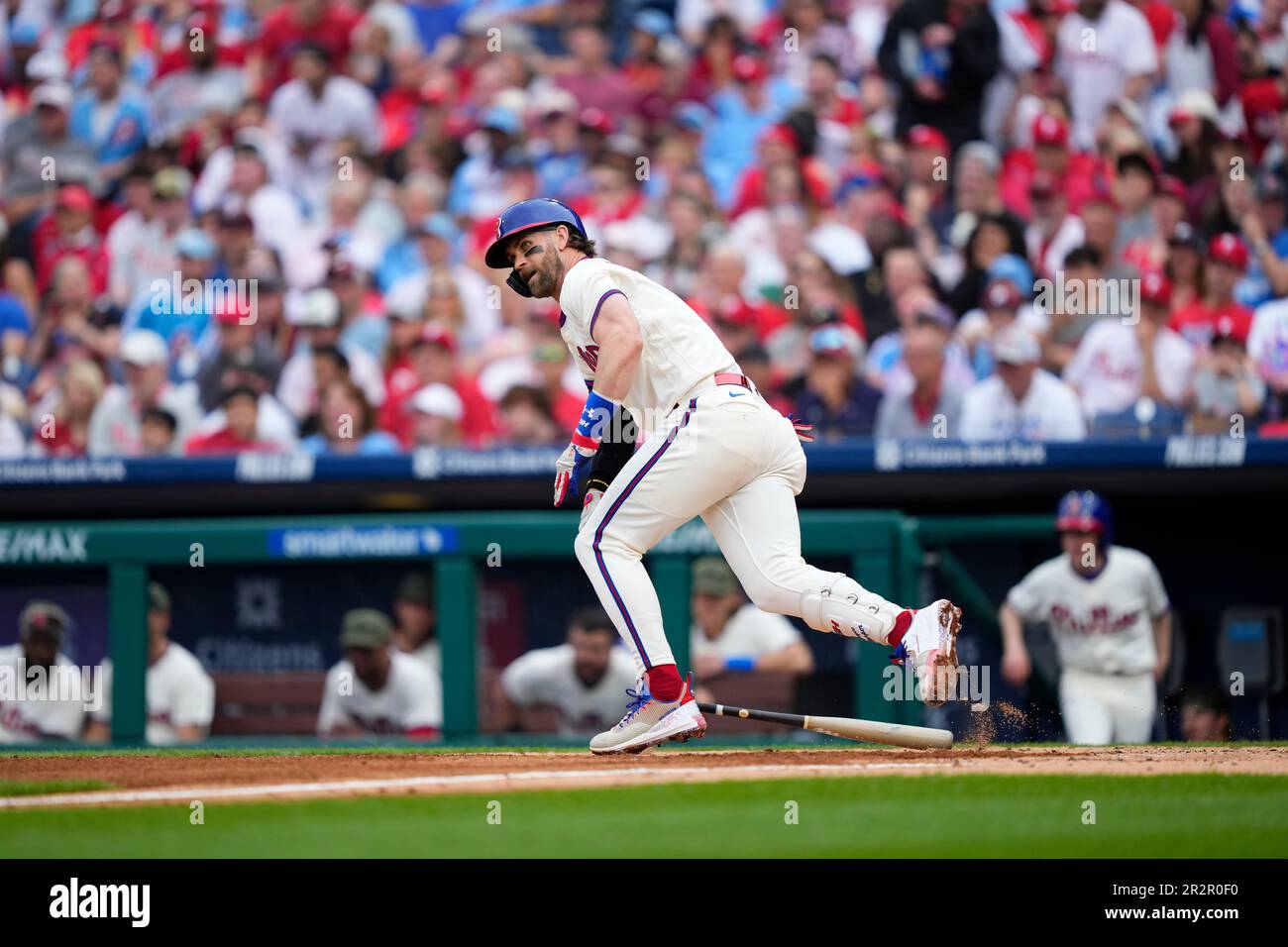 Philadelphia Phillies' Bryce Harper plays during the second inning of a ...