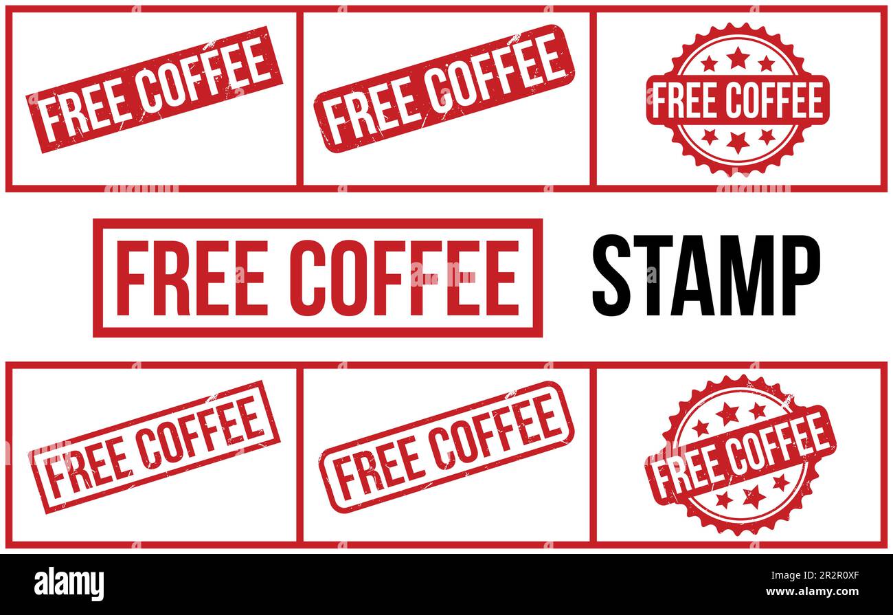 Free Coffee Rubber Stamp set Vector Stock Vector Image & Art - Alamy