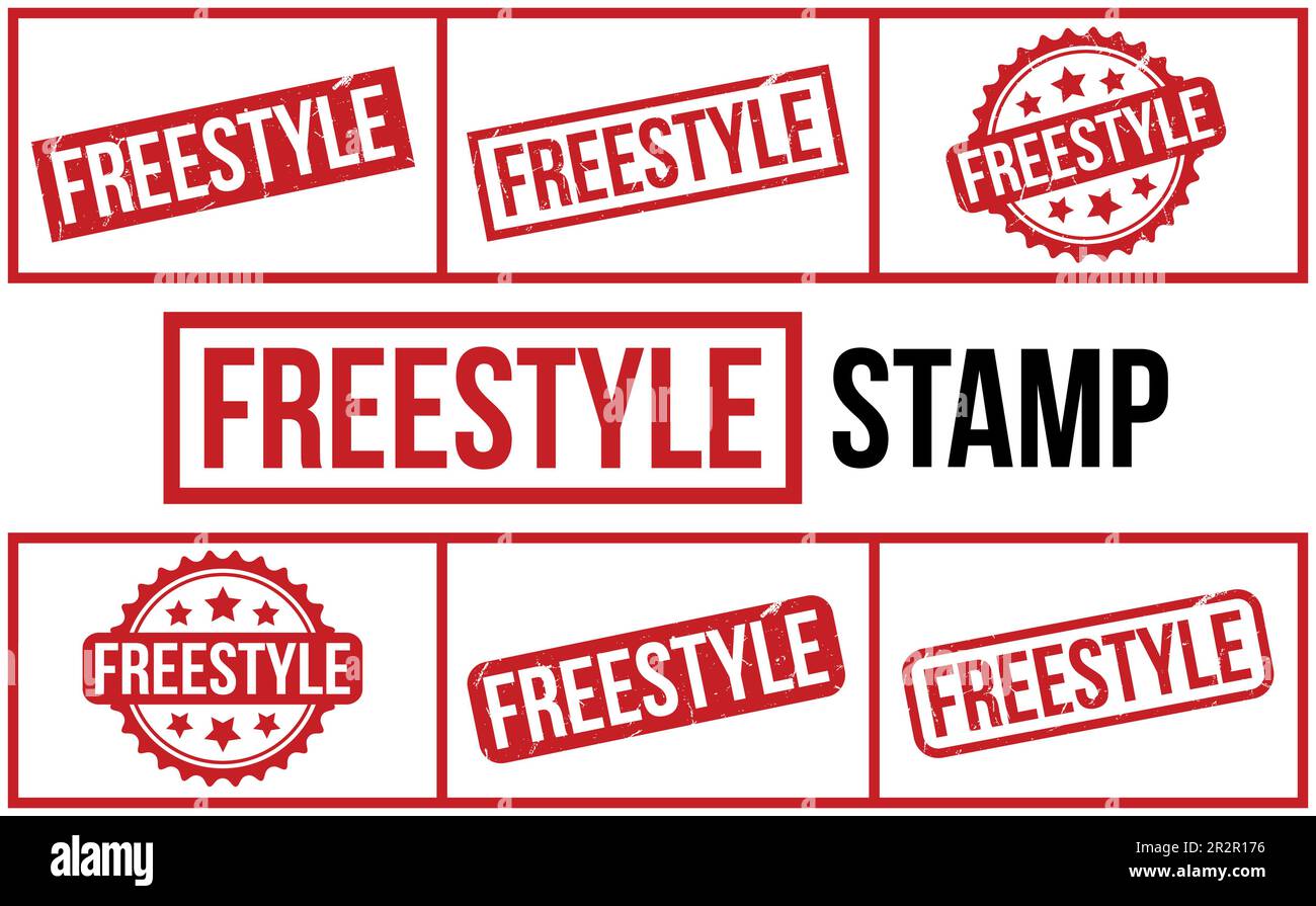 Freestyle Rubber Stamp Set Vector Stock Vector Image & Art - Alamy
