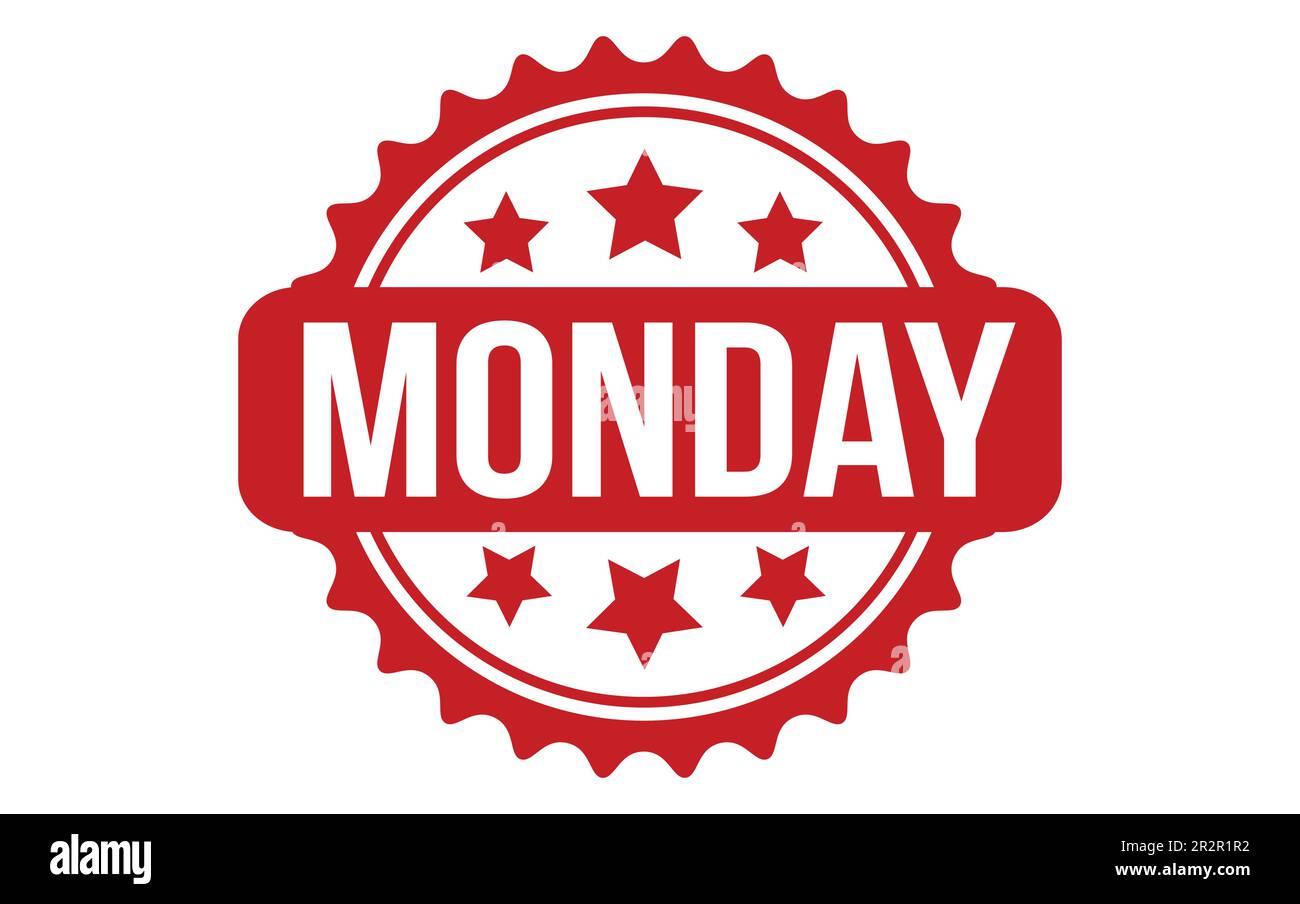 Monday Rubber Stamp Seal Vector Stock Vector Image & Art - Alamy