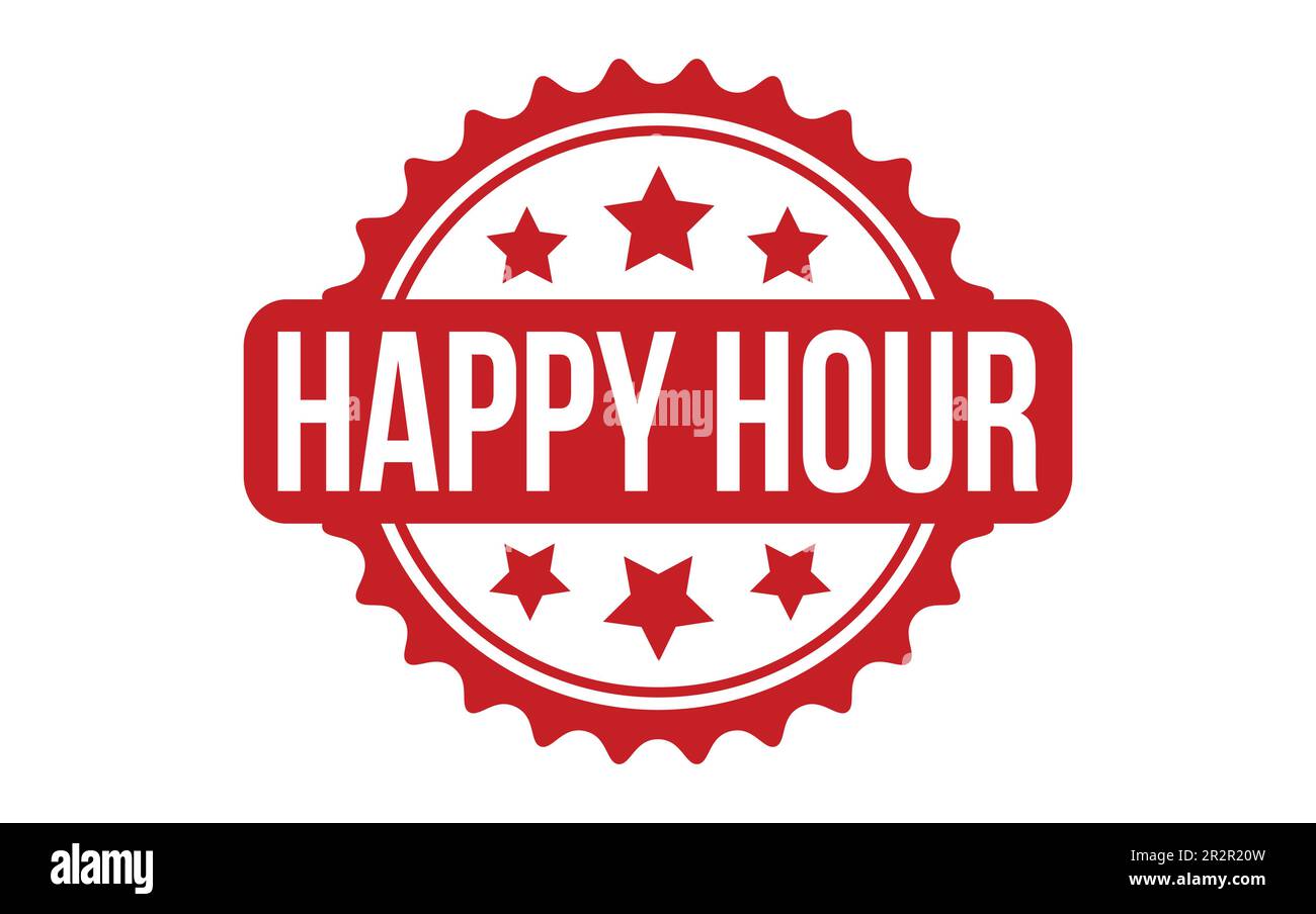 Happy hour stamp hi-res stock photography and images - Alamy