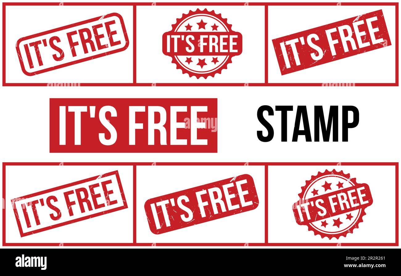 It’s Free Rubber Stamp set Vector Stock Vector Image & Art - Alamy