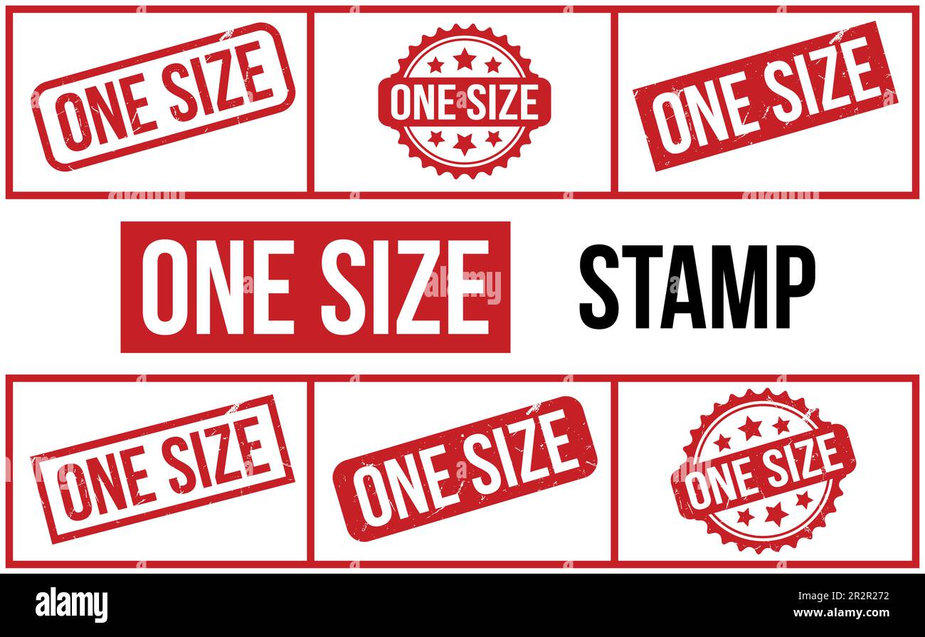 One size stamp hi-res stock photography and images - Alamy