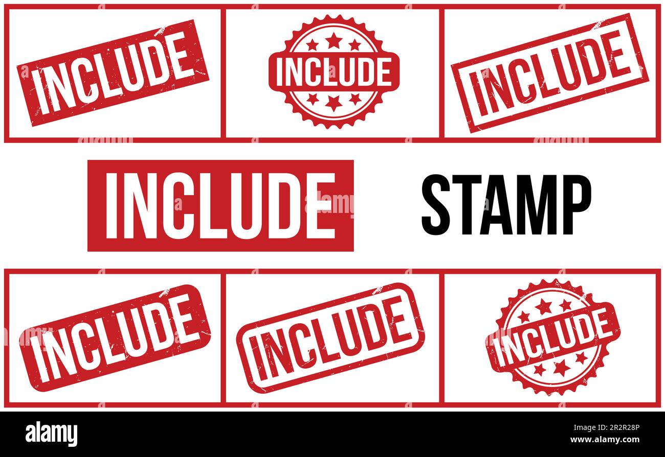 Include Rubber Stamp set Vector Stock Vector Image & Art - Alamy