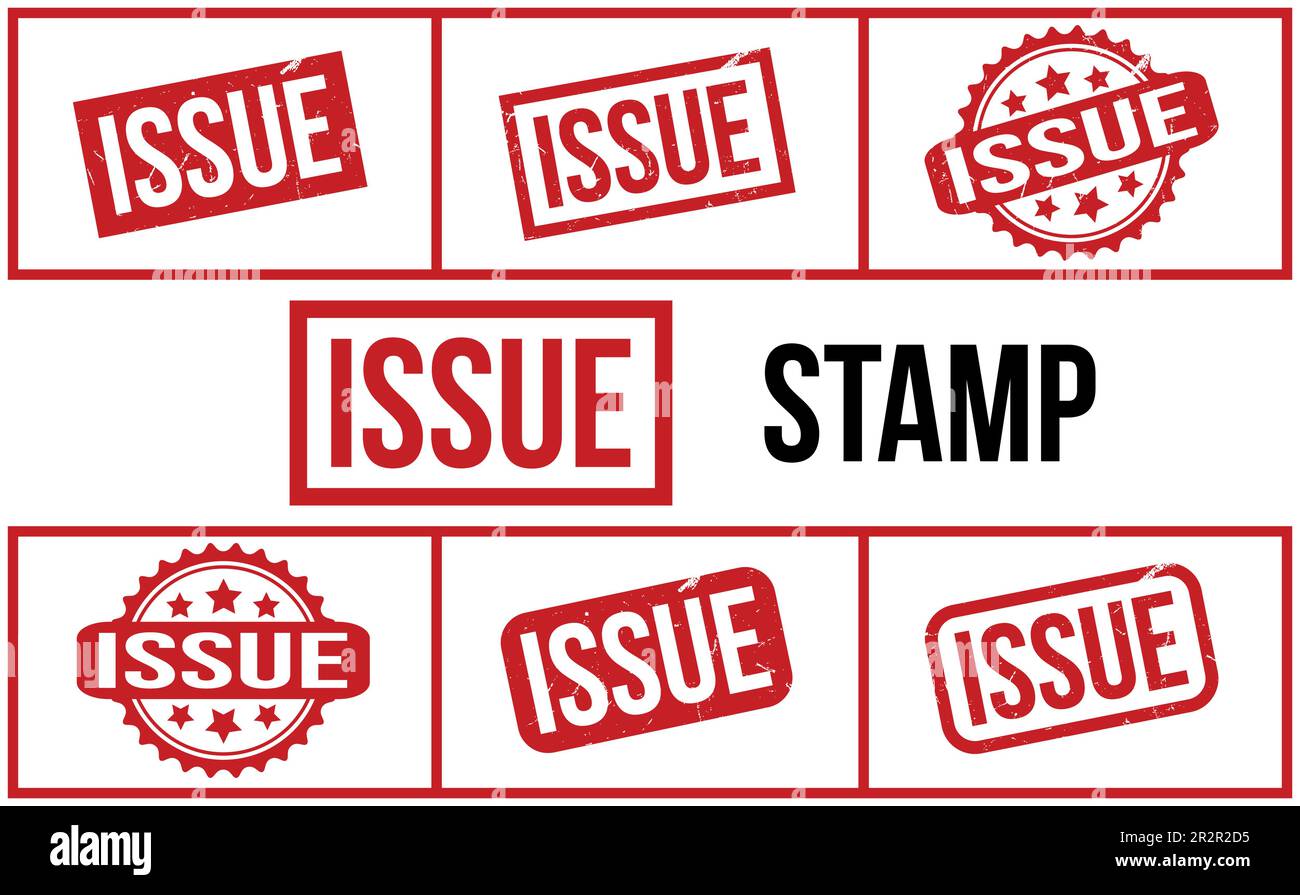 Issue Rubber Stamp Set Vector Stock Vector Image & Art - Alamy