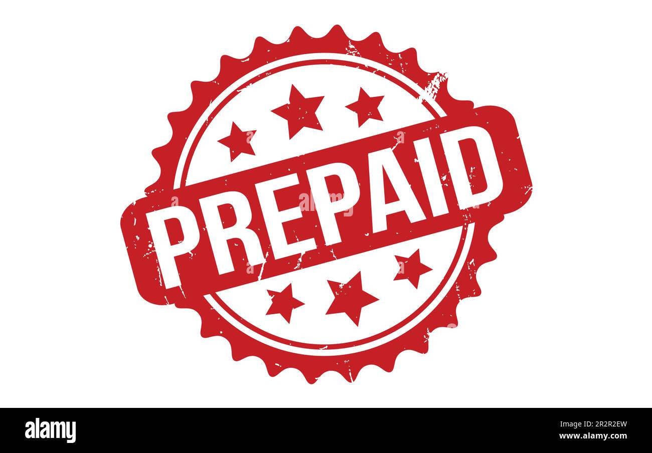 Prepaid Rubber Stamp Seal Vector Stock Vector Image & Art - Alamy