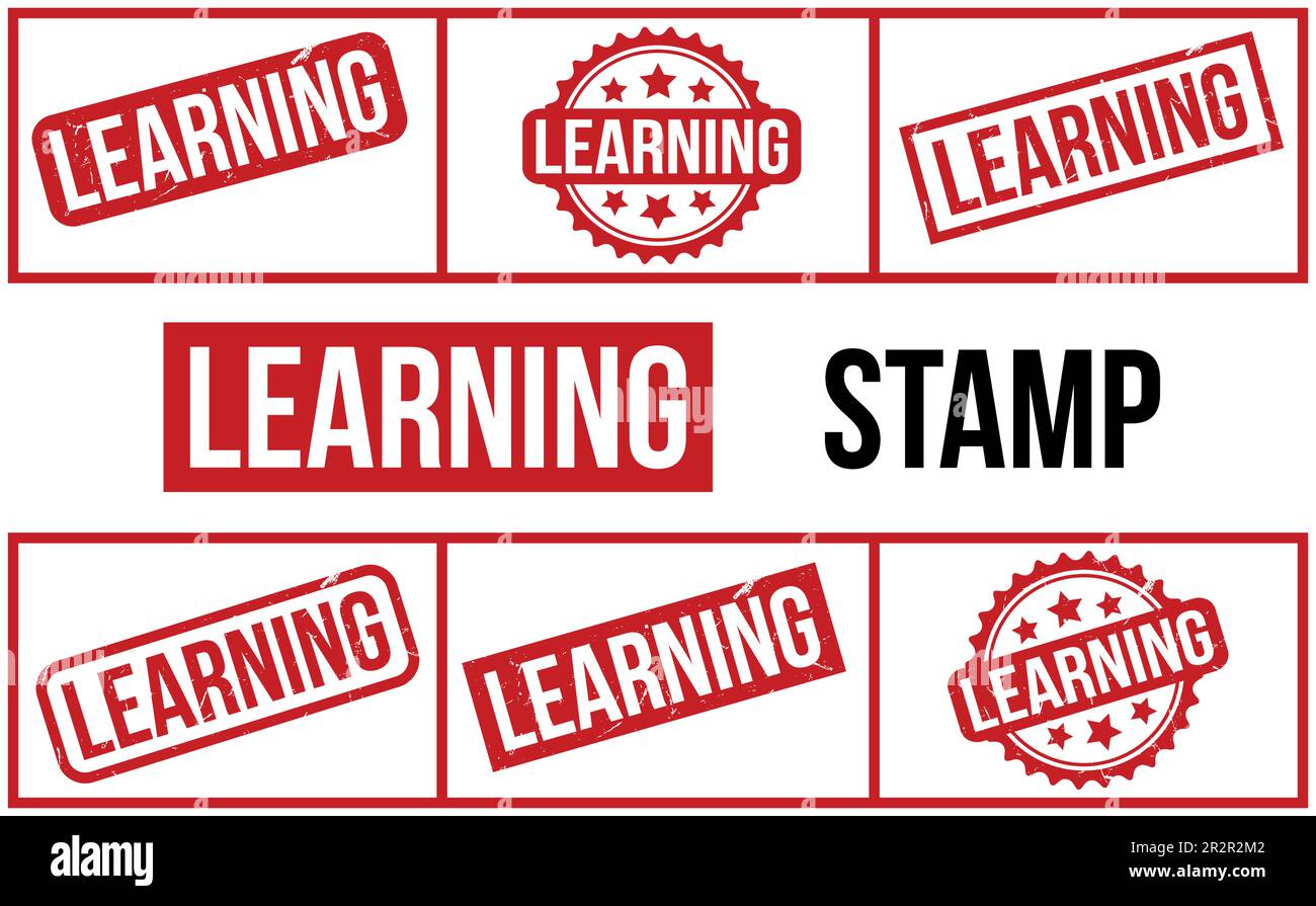 Learning Rubber Stamp set Vector Stock Vector Image & Art - Alamy
