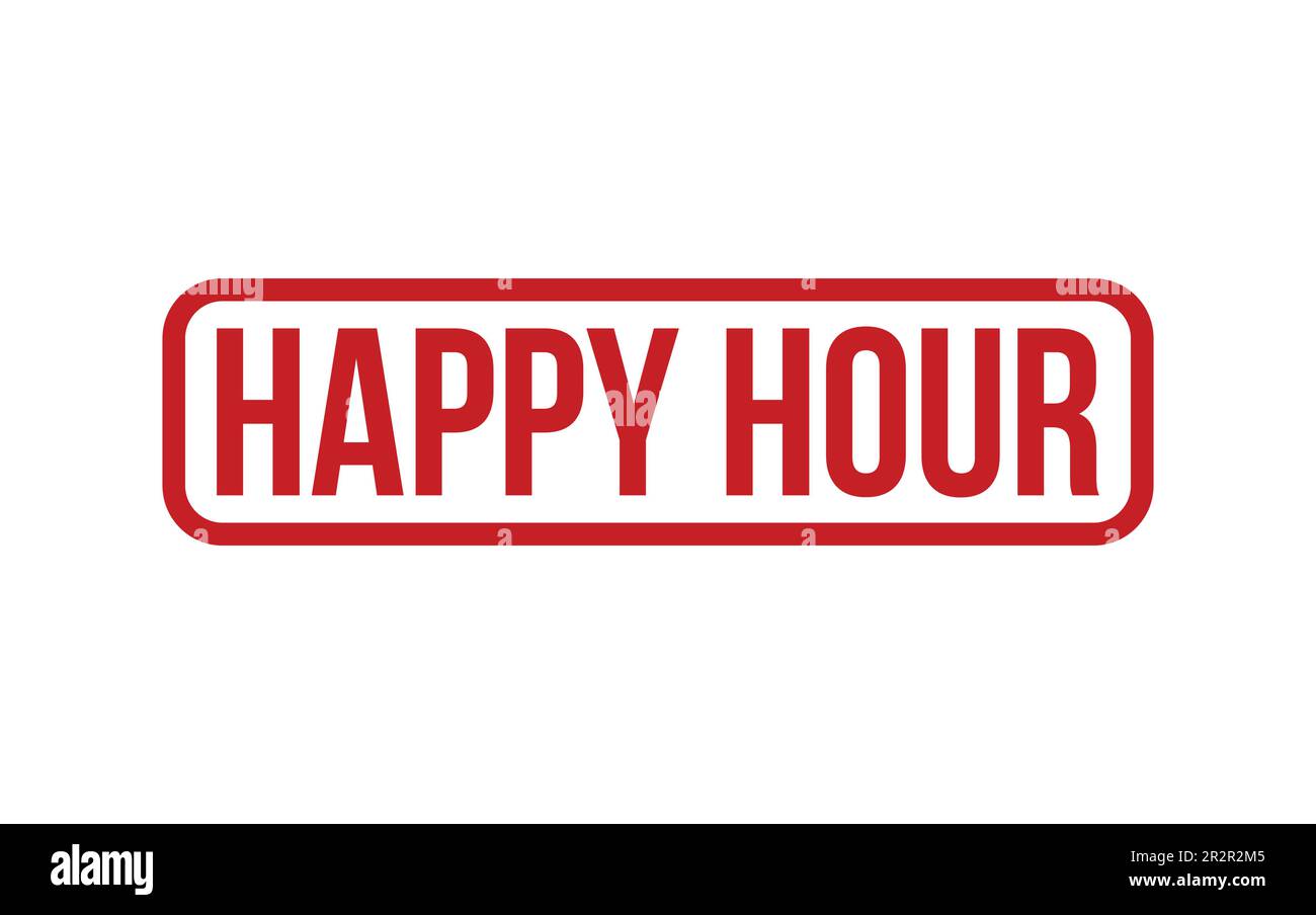 Happy hour stamp hi-res stock photography and images - Alamy