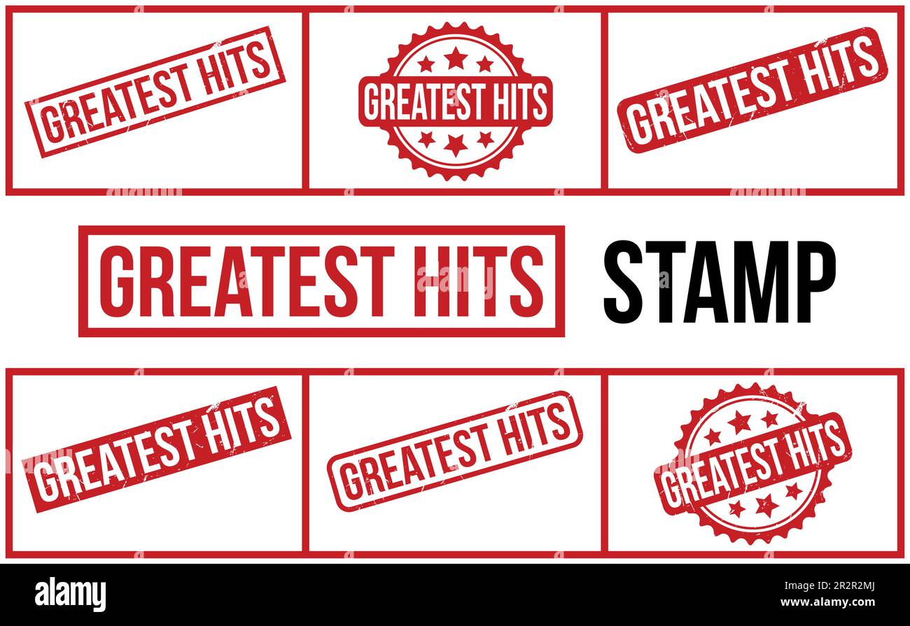 Greatest Hits Rubber Stamp set Vector Stock Vector Image & Art - Alamy
