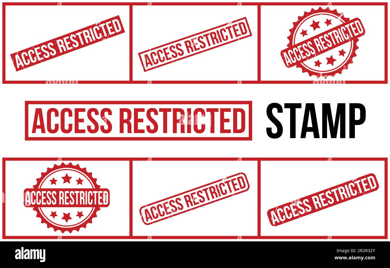 Access restricted Rubber Stamp Set Vector Stock Vector Image & Art - Alamy