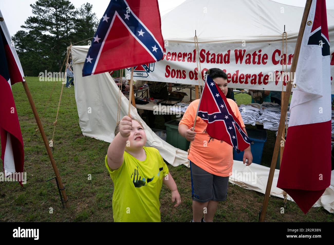 Resaca, Georgia, USA. 20th May, 2023. Civil War re-enactors, their ...