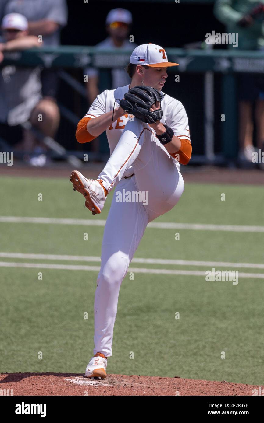AUSTIN, TX - MAY 20: Texas pitcher Tanner Witt (11) winds up for a ...