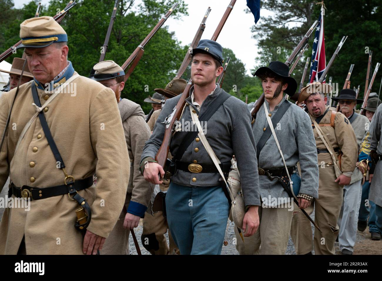 Resaca, Georgia, USA. 20th May, 2023. Civil War re-enactors, their ...