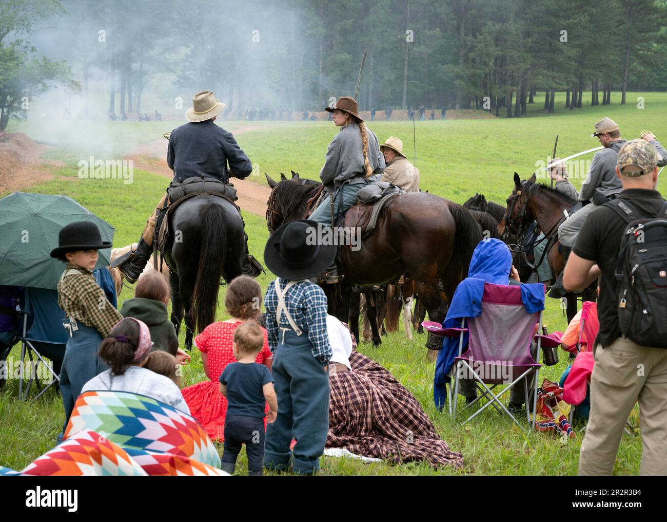 Resaca, Georgia, USA. 20th May, 2023. Civil War re-enactors, their ...
