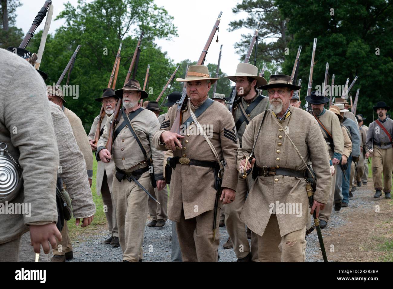 Resaca, Georgia, USA. 20th May, 2023. Civil War re-enactors, their ...