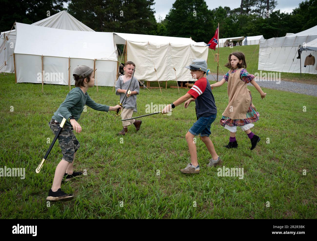 Resaca, Georgia, USA. 20th May, 2023. Civil War re-enactors, their ...