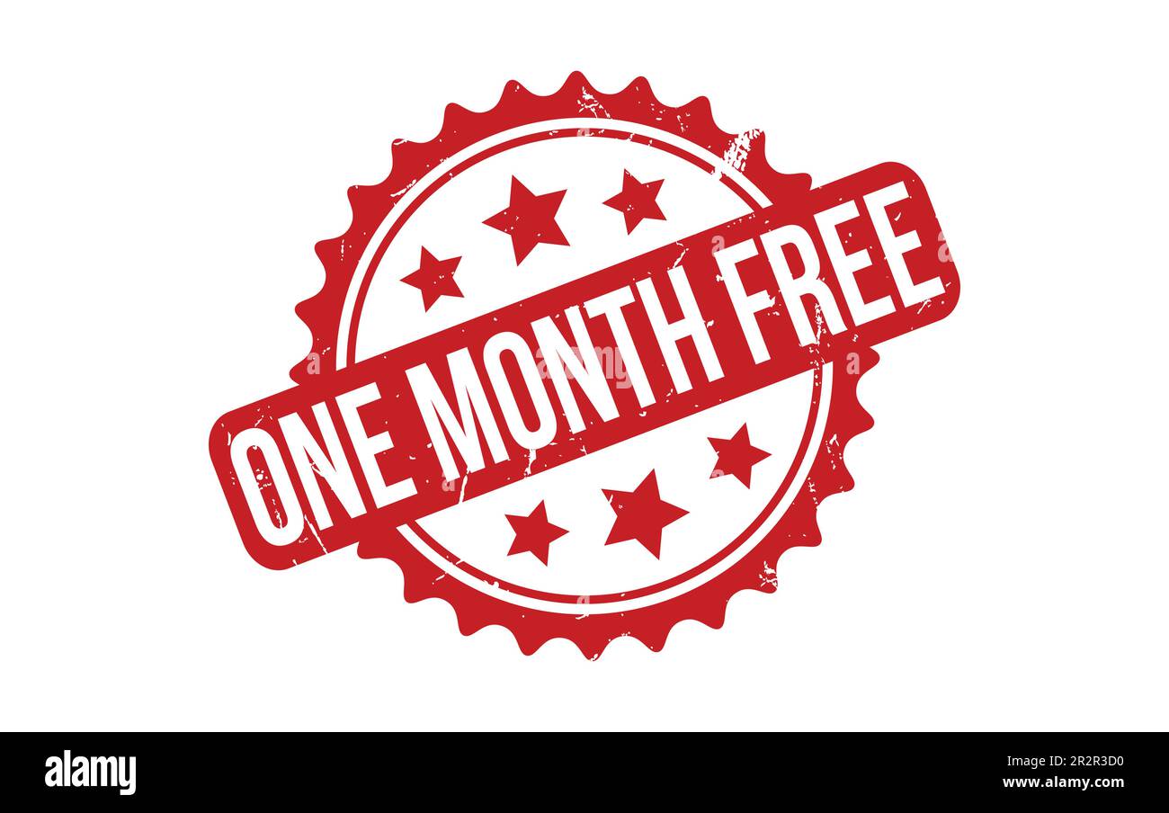 One Month Free Rubber Stamp Seal Vector Stock Vector Image & Art - Alamy