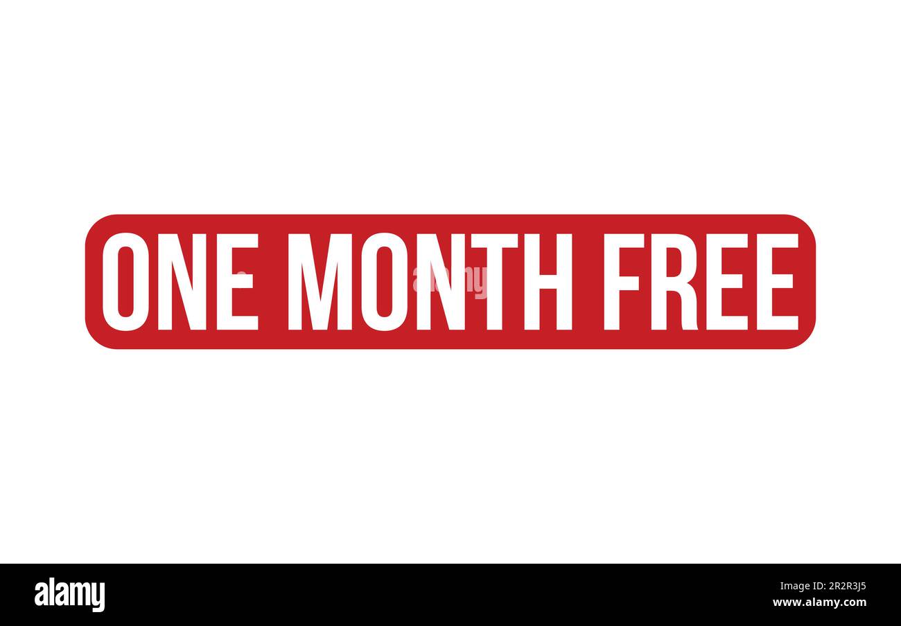 One Month Free Rubber Stamp Seal Vector Stock Vector Image & Art - Alamy