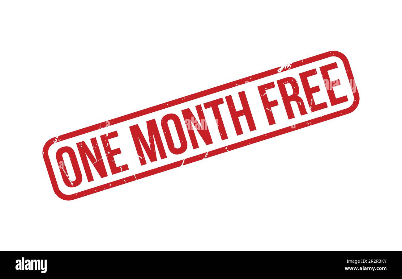 One Month Free Rubber Stamp Seal Vector Stock Vector Image & Art - Alamy