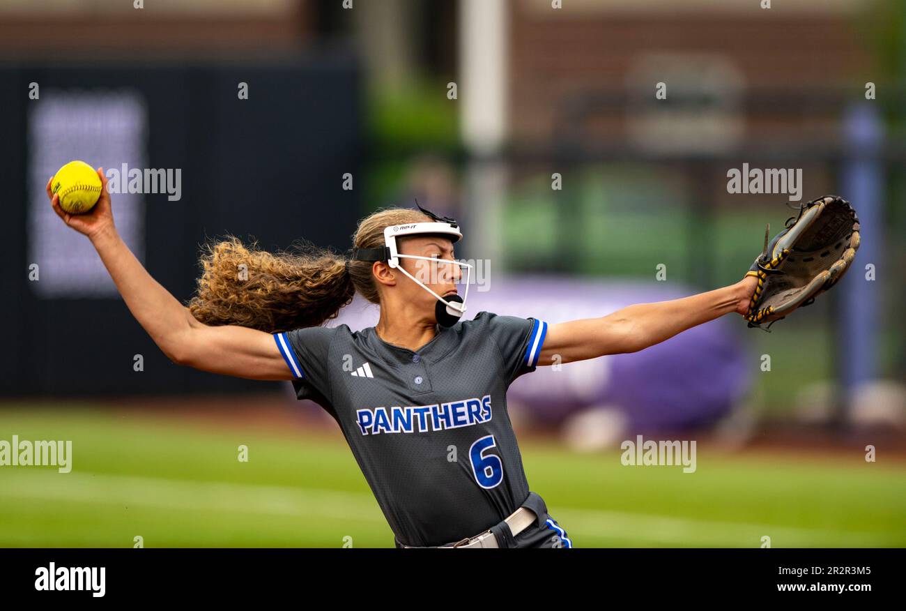 Eastern Illinois pitcher Olivia Price winds up during an NCAA softball ...