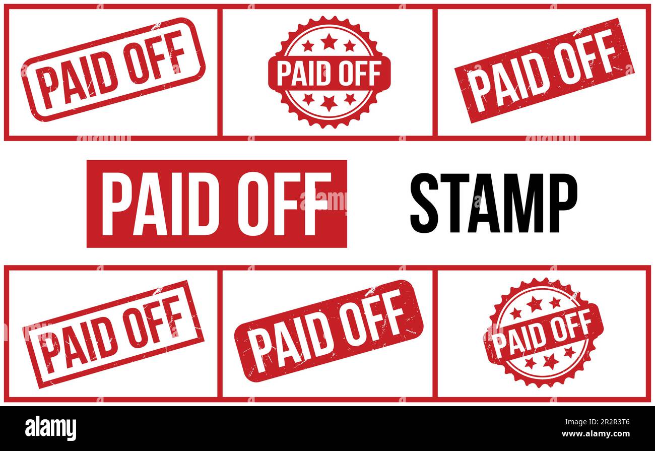 Paid Off Rubber Stamp set Vector Stock Vector Image & Art - Alamy