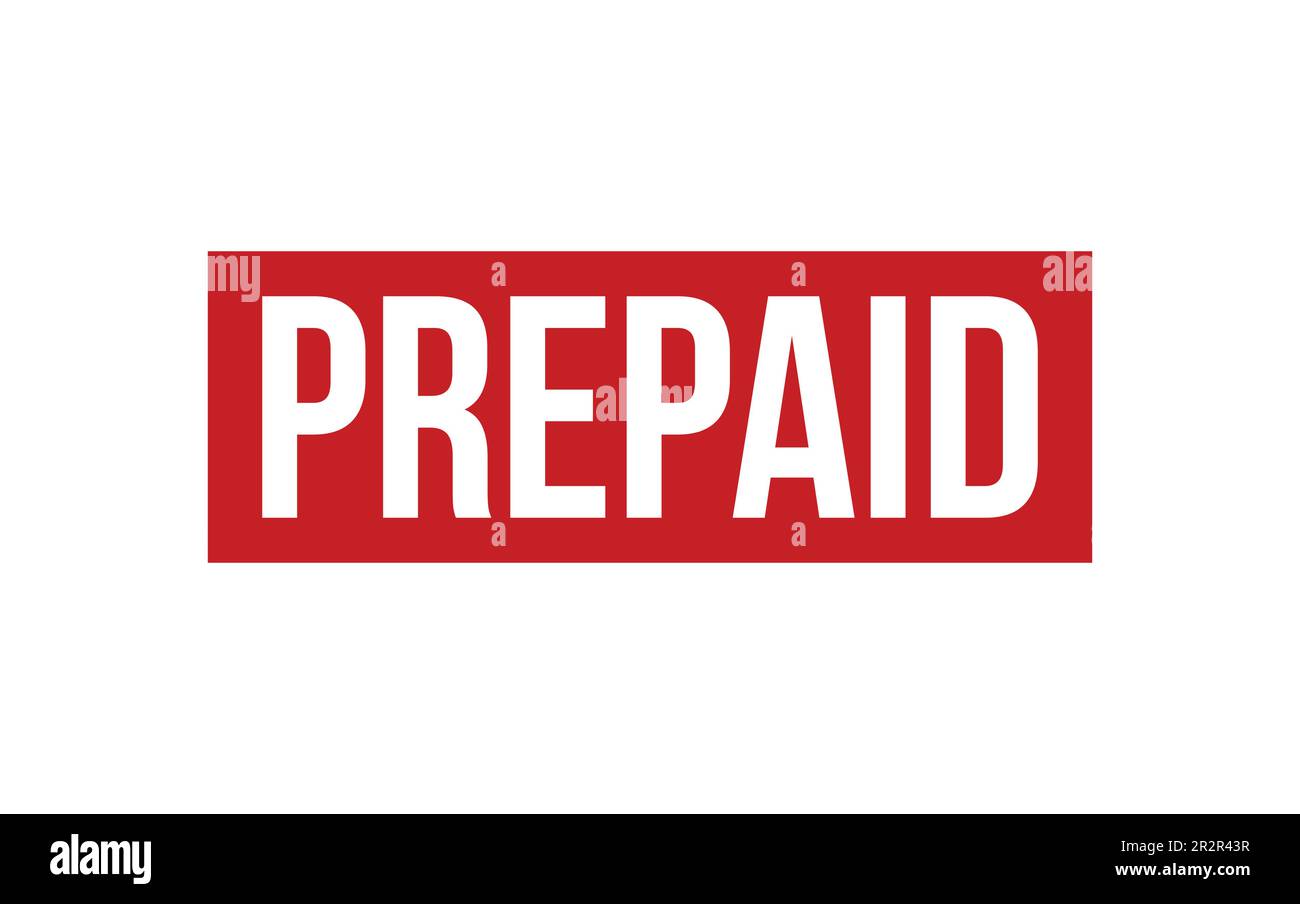 Prepaid Rubber Stamp Seal Vector Stock Vector Image & Art - Alamy