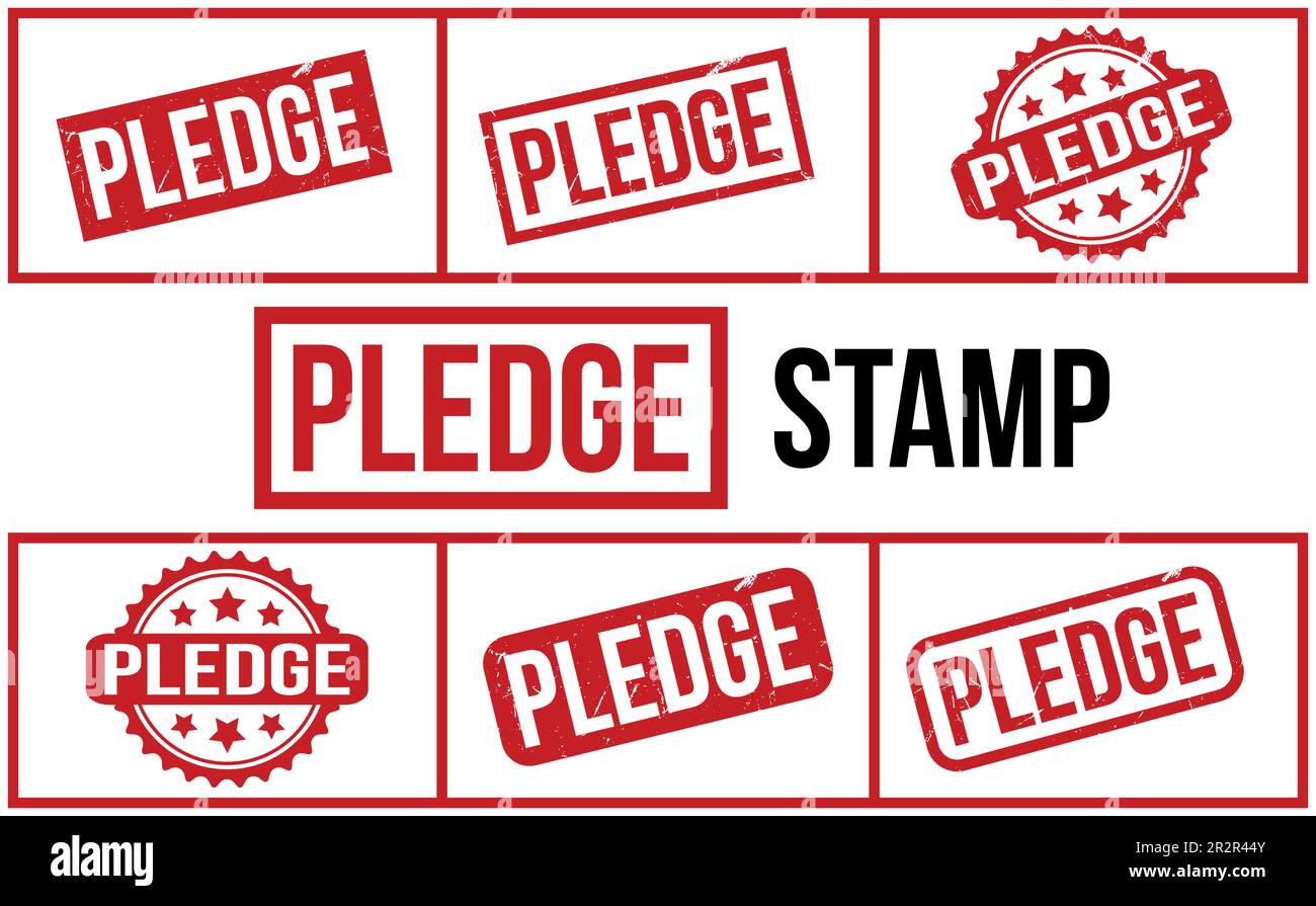 Pledge Rubber Stamp Set Vector Stock Vector Image & Art - Alamy