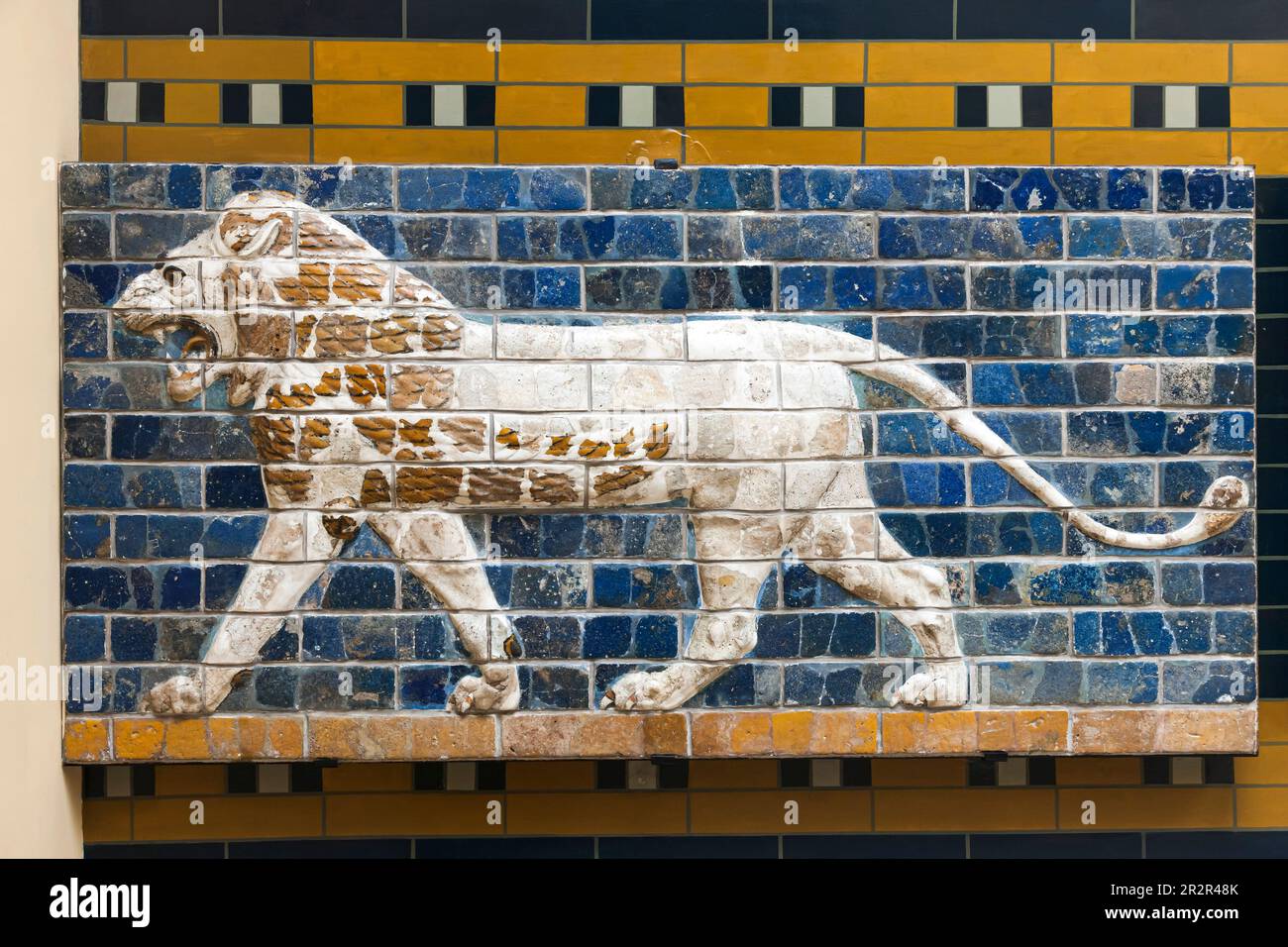 Lion, relief of "Procession Street" in Babylon, Glazed brick, Istanbul ...