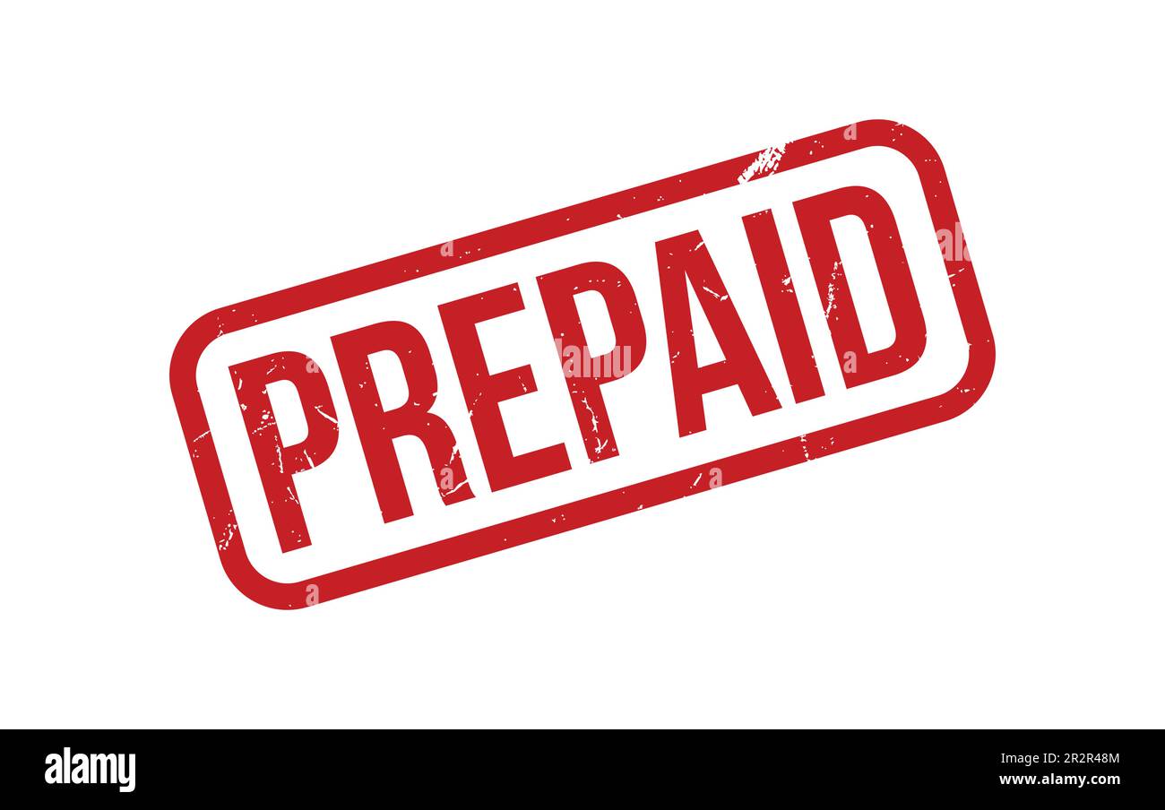 Prepaid Rubber Stamp Seal Vector Stock Vector Image & Art - Alamy