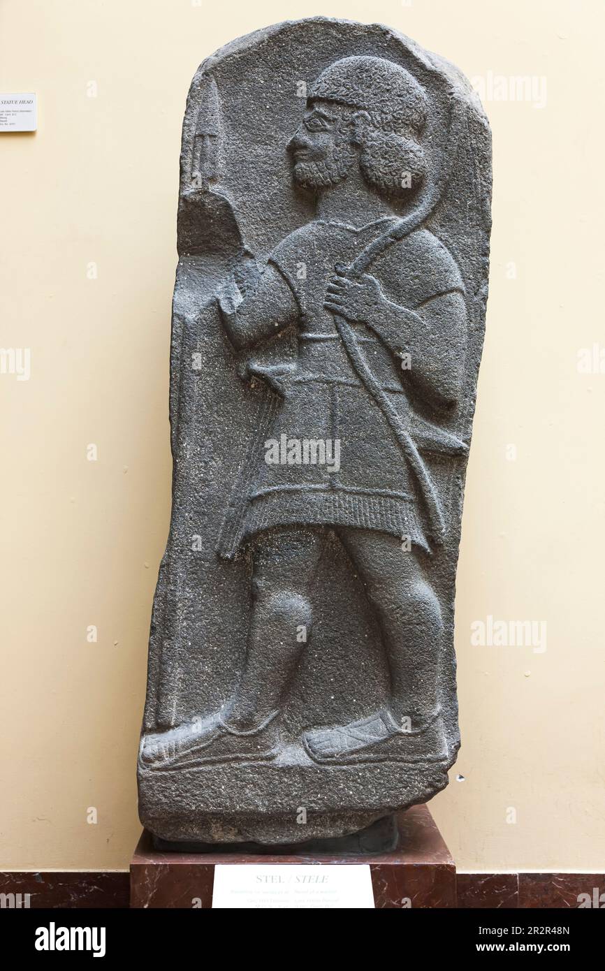 Relief of warrior, from Hadatu(Aslantas), 9-8th cent.B.C., late hittite ...