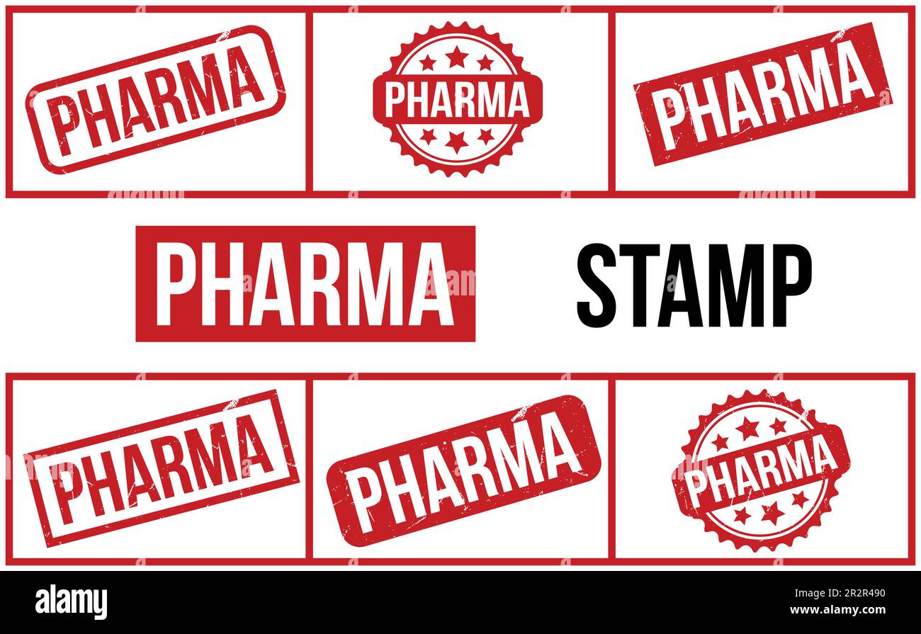 Pharma rubber stamp Stock Vector Images - Alamy