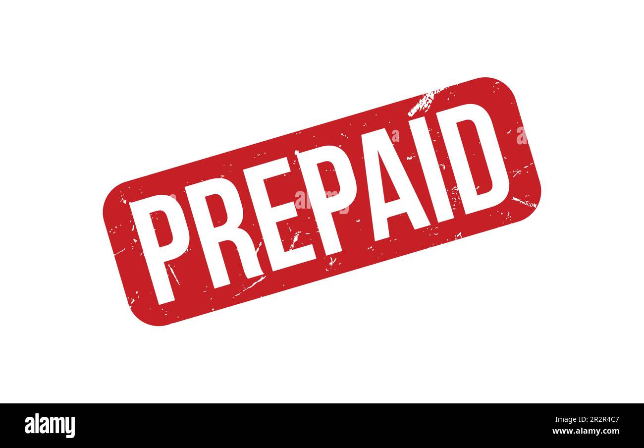 Prepaid Rubber Stamp Seal Vector Stock Vector Image & Art - Alamy