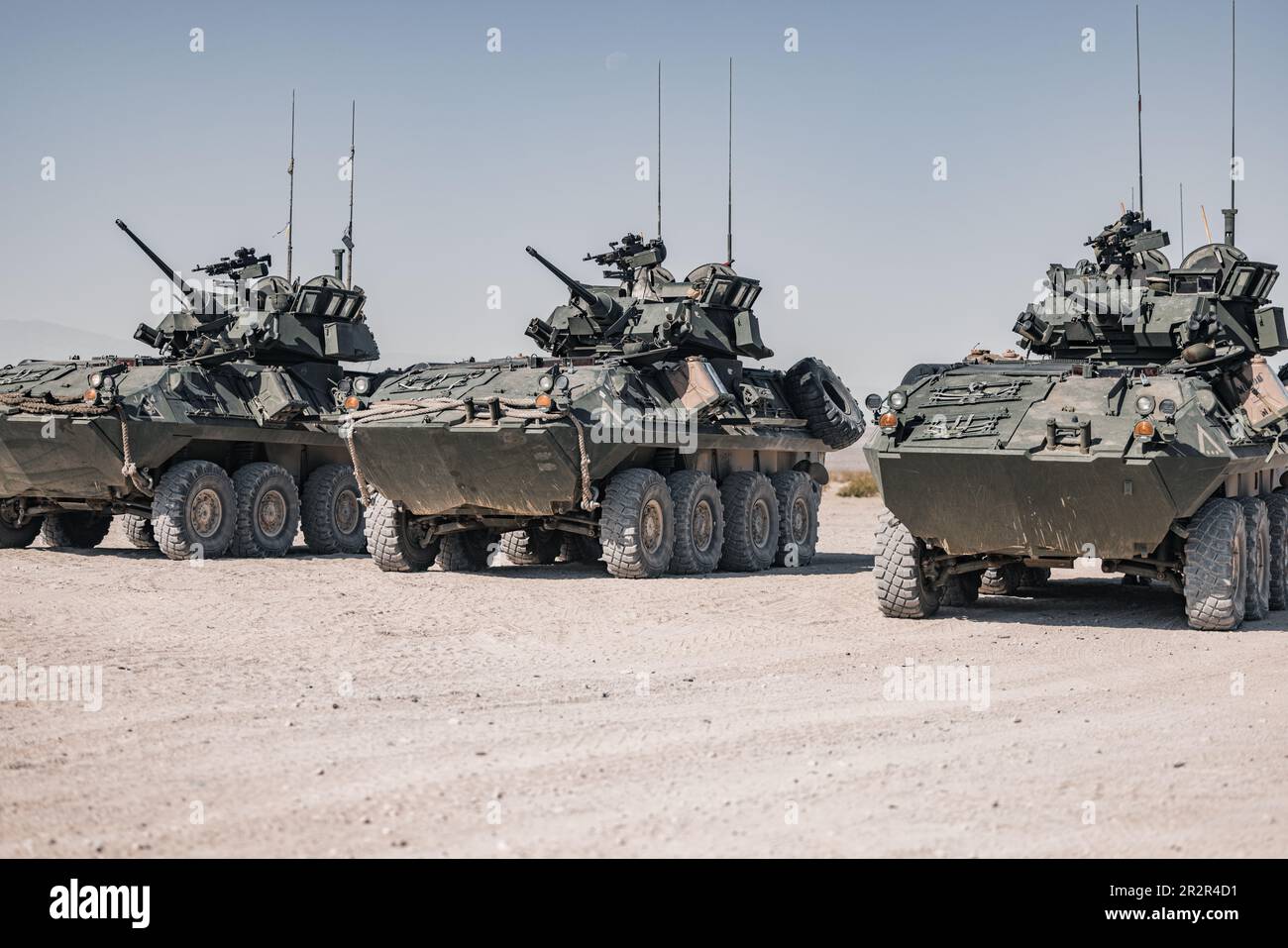 U.S. Marine Corps Light armored vehicles (LAV) assigned to 3rd and 1st ...