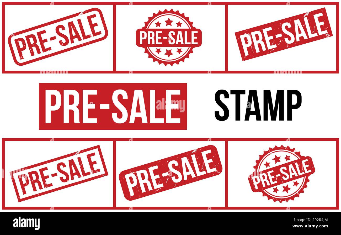 Pre-Sale Rubber Stamp set Vector Stock Vector Image & Art - Alamy