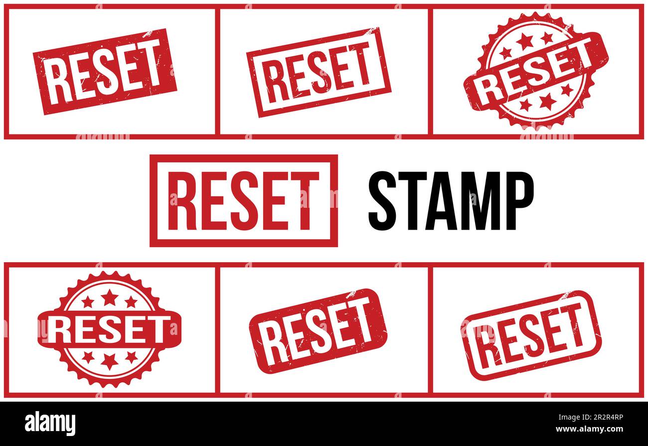 Reset stamp hi-res stock photography and images - Alamy
