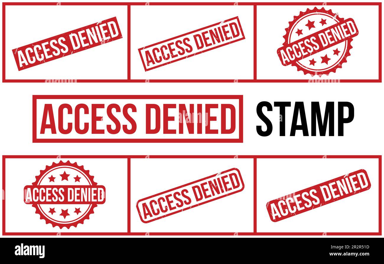 Access Denied Rubber Stamp Set Vector Stock Vector Image & Art - Alamy