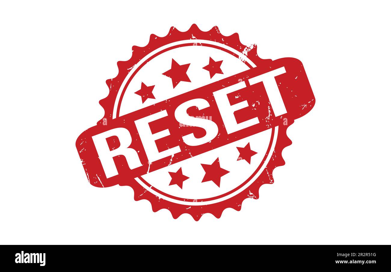 Reset Rubber Stamp Seal Vector Stock Vector Image & Art - Alamy