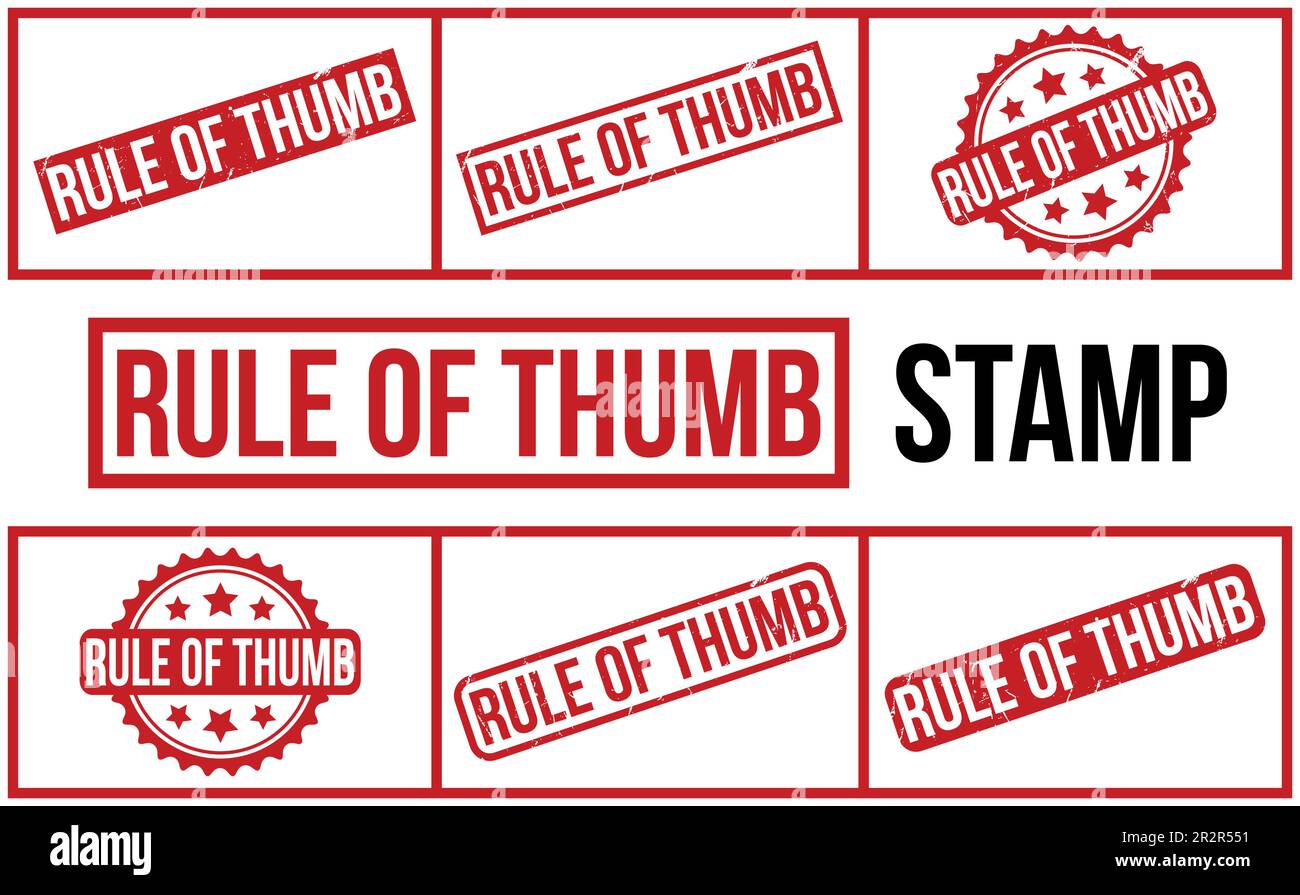 Rule of Thumb Rubber Stamp Set Vector Stock Vector Image & Art - Alamy