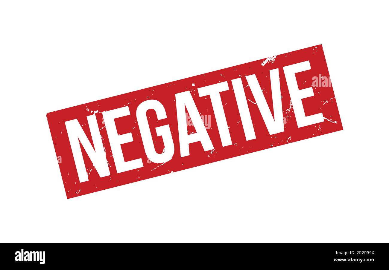 Rubber stamp word negative Cut Out Stock Images & Pictures - Alamy