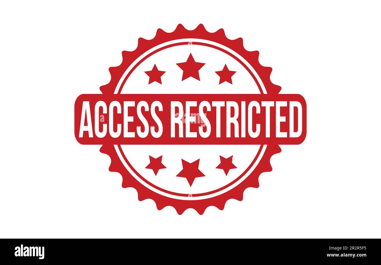 Access Restricted Rubber Stamp Seal Vector Stock Vector Image And Art Alamy