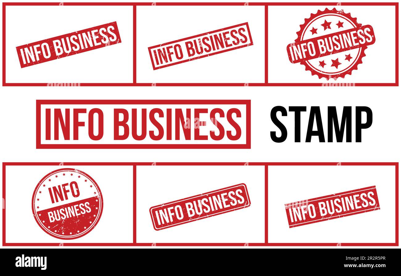 Info Business Rubber Stamp Set Vector Stock Vector Image & Art - Alamy