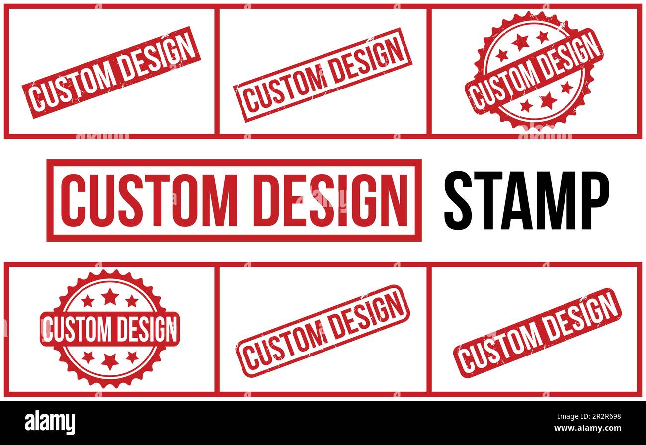 Custom Design Rubber Stamp Set Vector Stock Vector Image & Art - Alamy