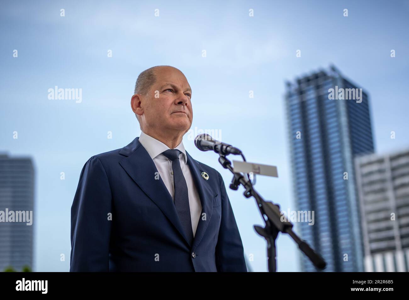 Hiroshima, Japan. 21st May, 2023. German Chancellor Olaf Scholz (SPD ...