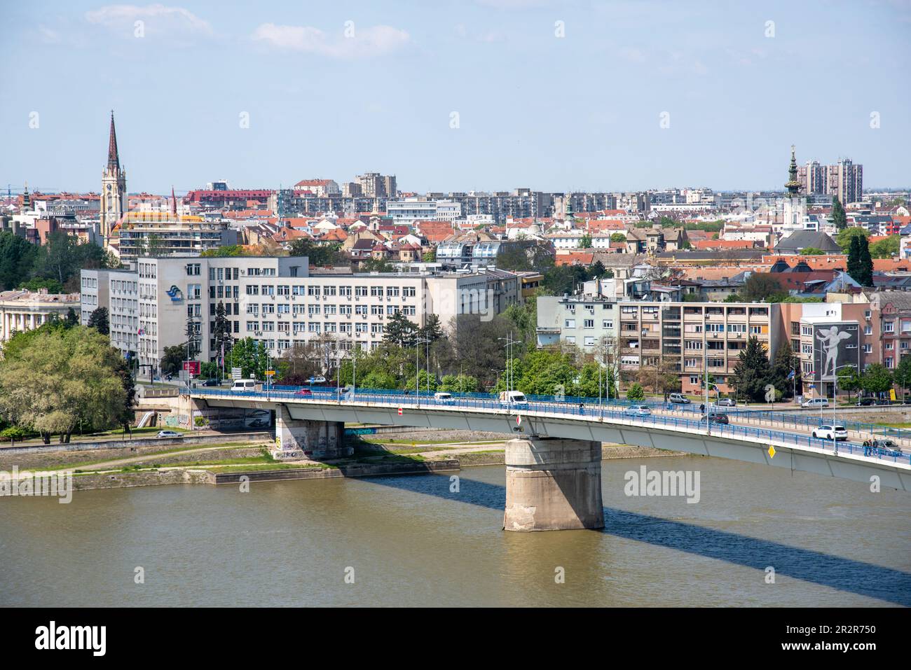 Cityscape of Novi Sad, second largest city in Serbia and the capital of ...