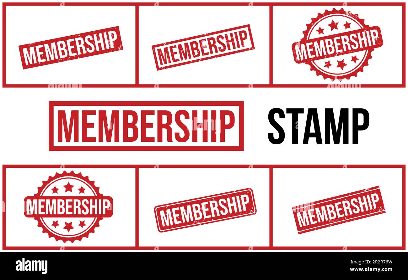 Membership Rubber Stamp Set Vector Stock Vector Image & Art - Alamy