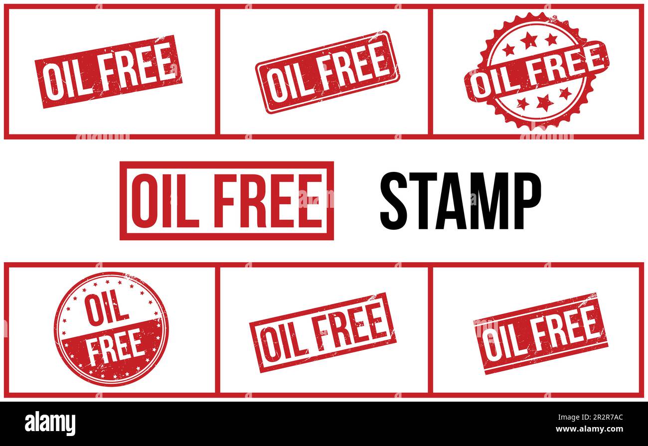 Oil Free Rubber Stamp Set Vector Stock Vector Image & Art - Alamy