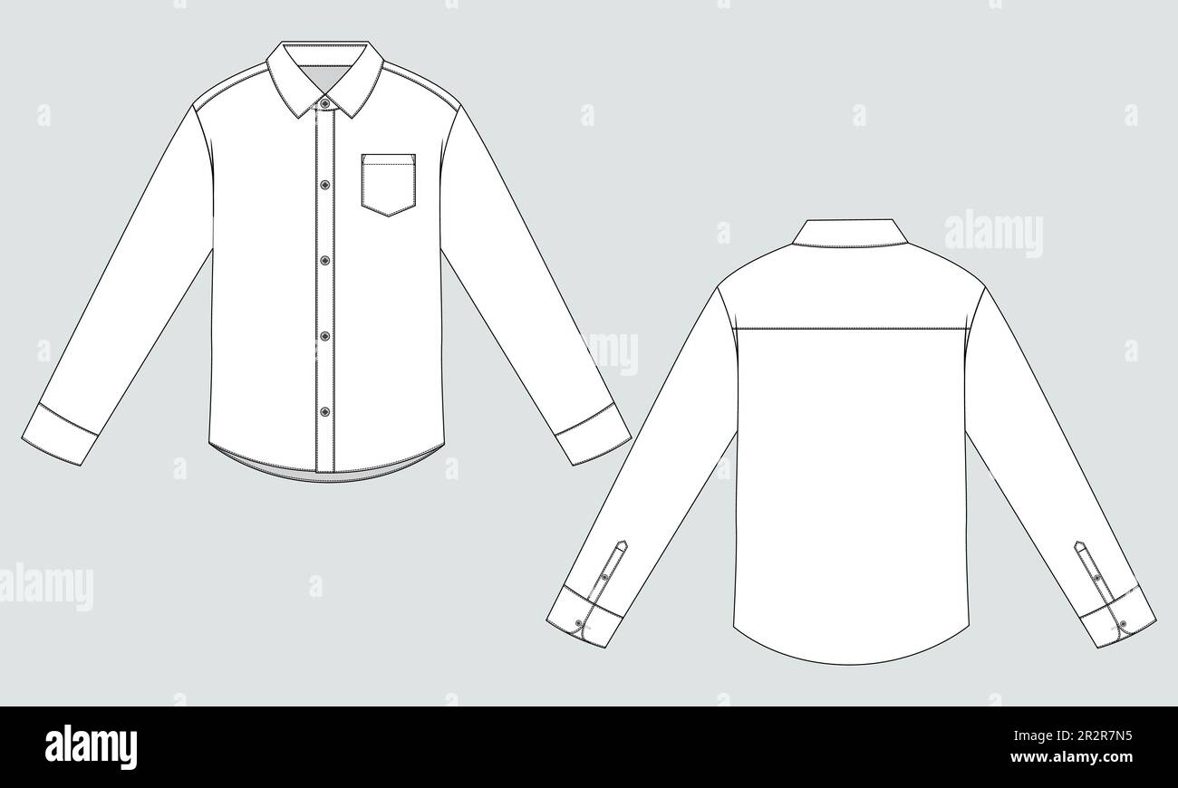 Button up shirt front and back flat hi-res stock photography and images ...