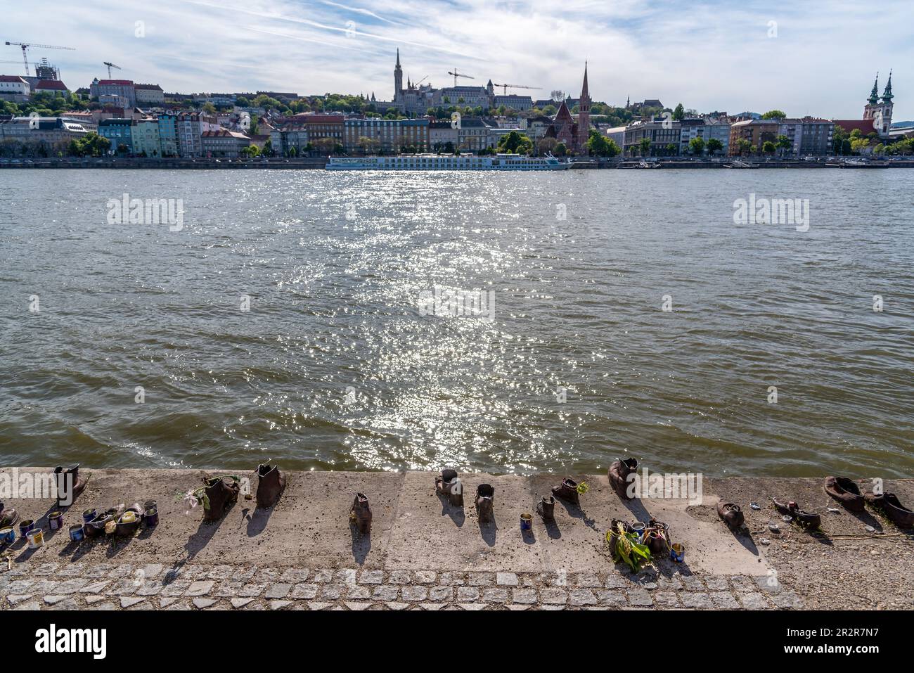 Shoes on the Danube Bank memorial in Budapest, Hungary, dedicated to ...