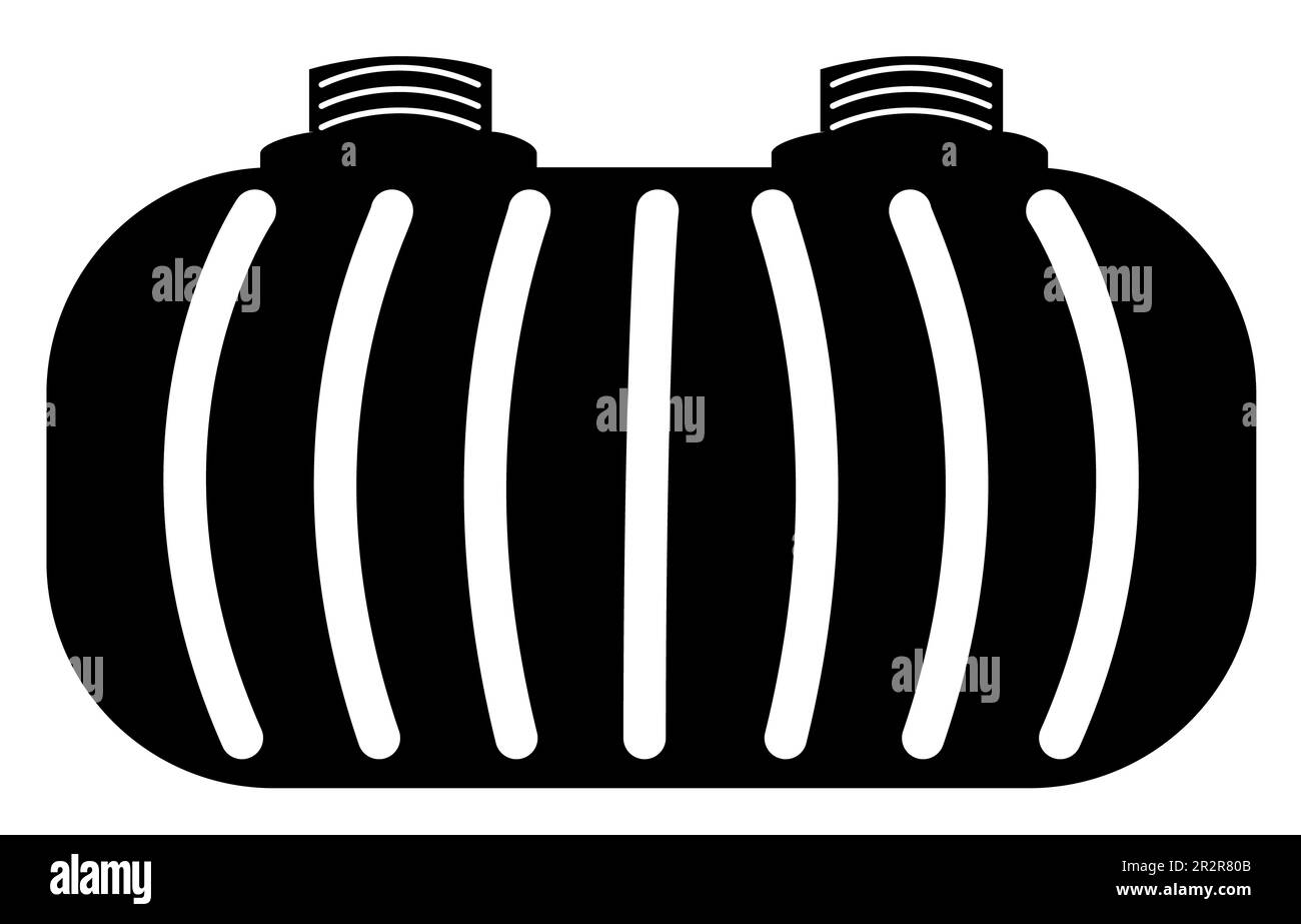 sewerage tank icon. septic tank sign. polyethylene septic tank. flat ...